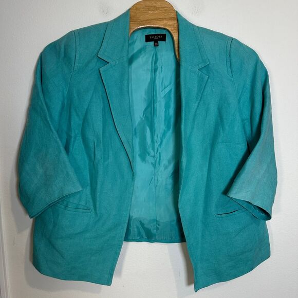 Talbots | Jackets & Coats | Talbots Turquoise Linen Blazer 34 Sleeve ...